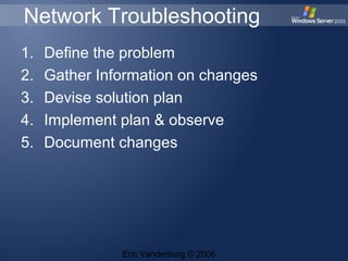 Network Implementation and Support Lesson 10 Server Administration - Eric Vanderburg | PPT