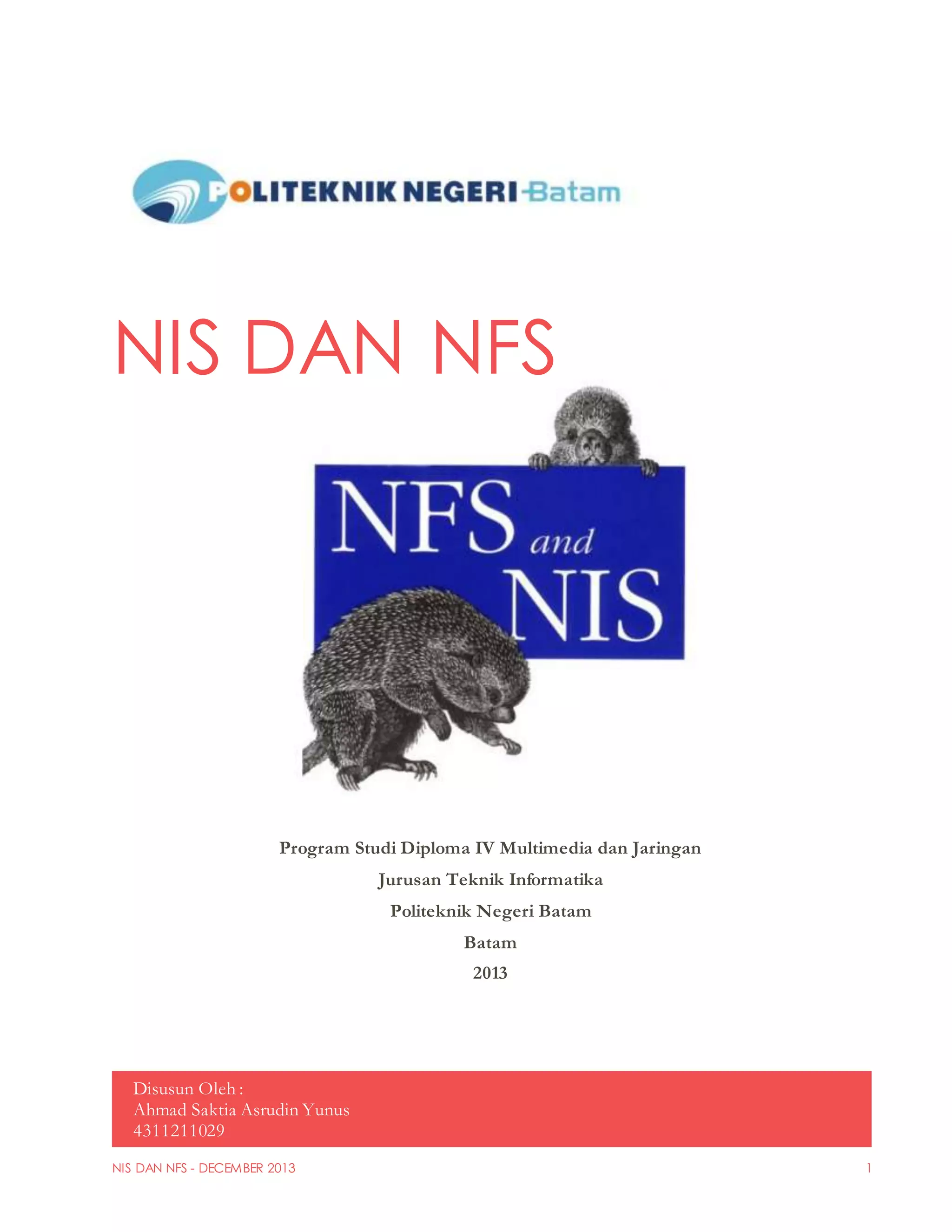NIS (NETWORK INFORMATION SERVER) dan NFS (NETWORK FILE SYSTEM) | DOCX