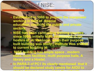 Nise status up gradation | PPT