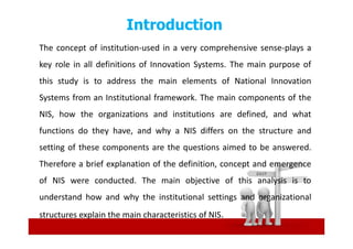 National Innovation Systems & Institutions | PDF