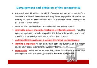 National Innovation Systems & Institutions | PDF