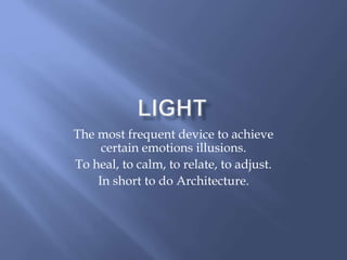 Light and Architecture | PPTX