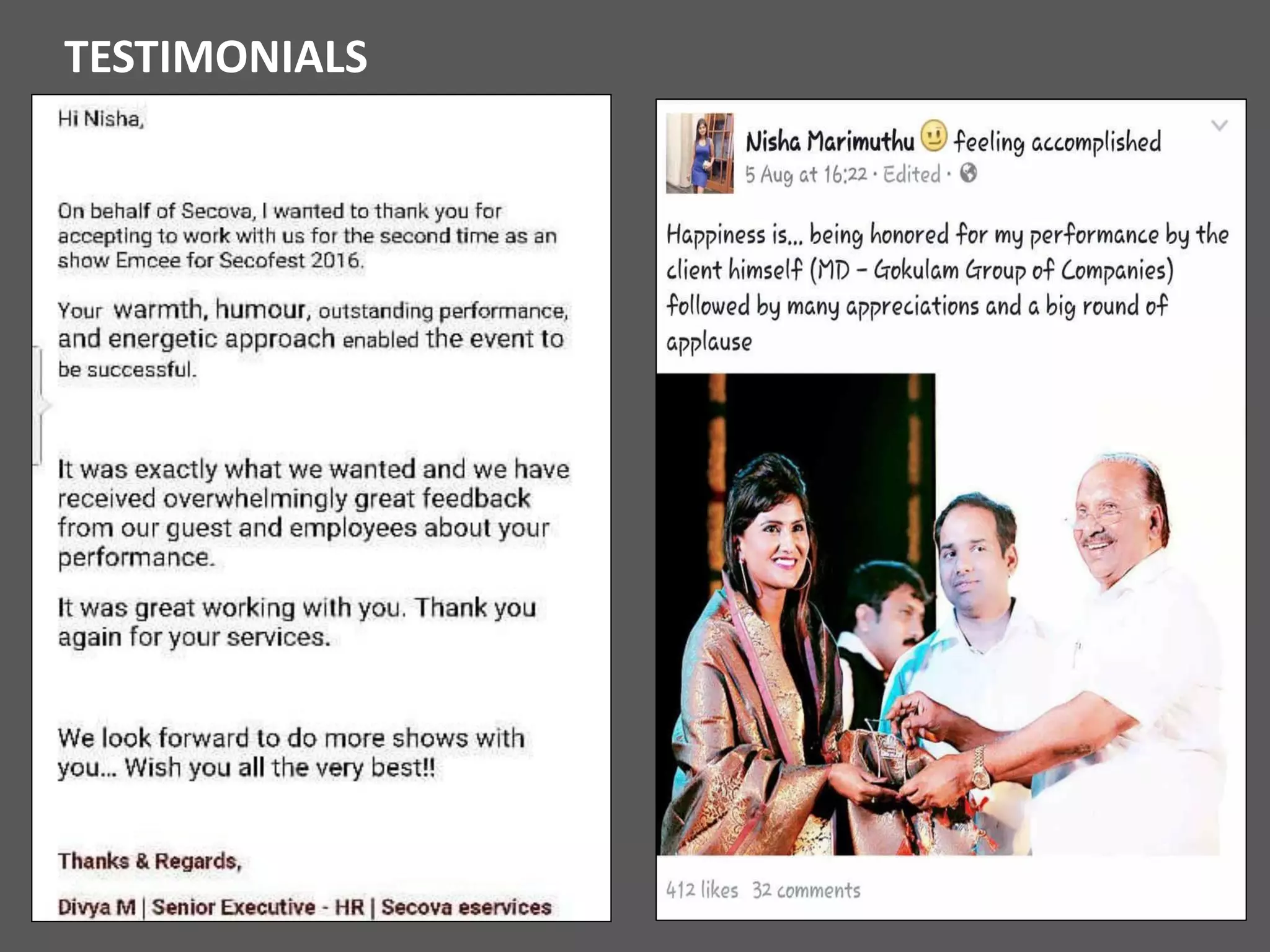 Nisha Marimuthu_Emcee Profile | PDF