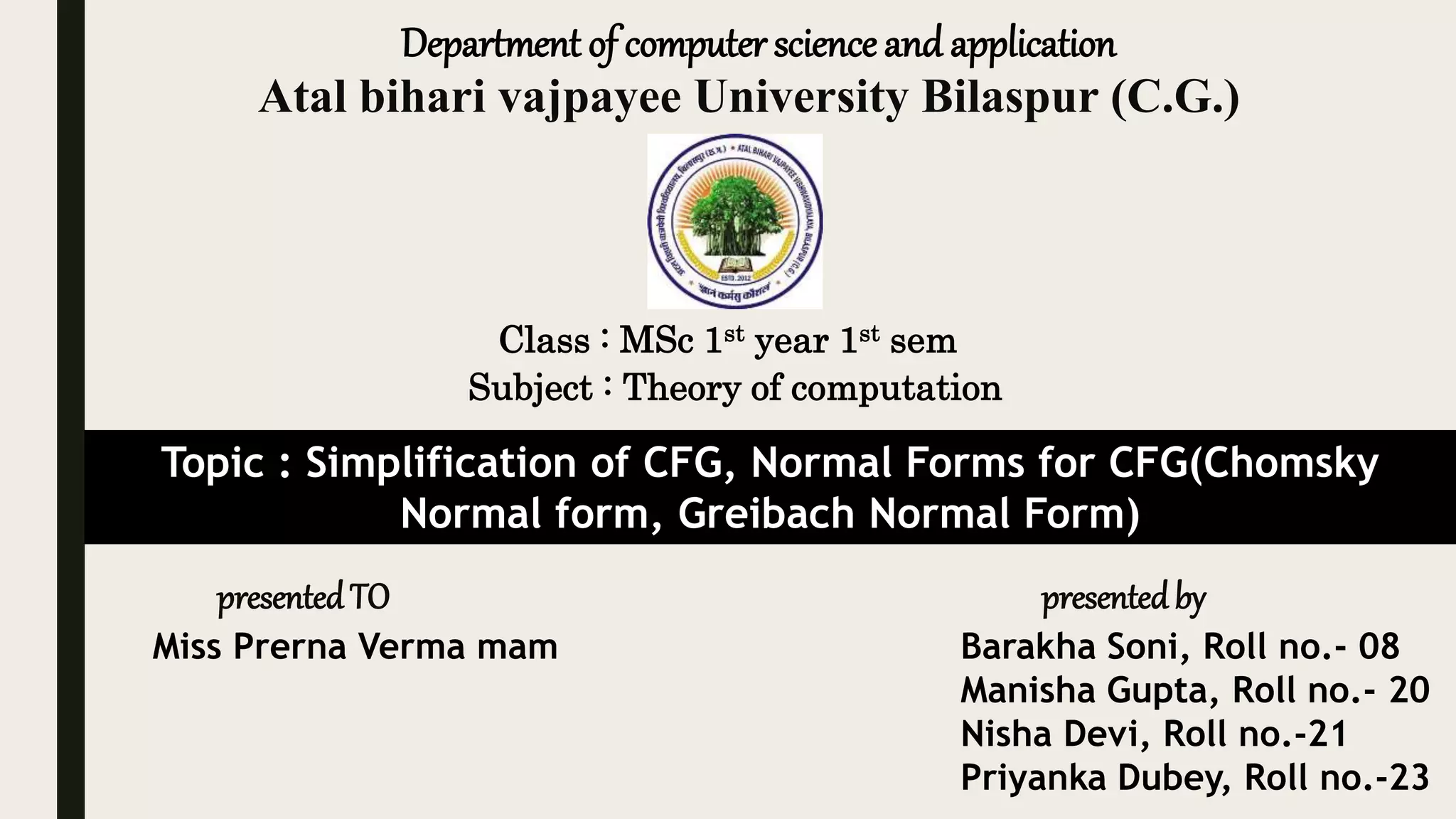 Theory of competition topic simplification of cfg, normal form of FG.pptx