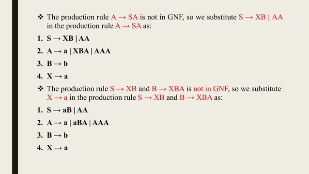 Theory of competition topic simplification of cfg, normal form of FG ...