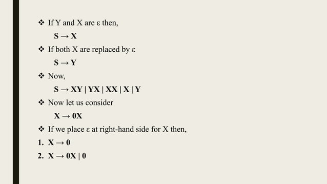 Theory of competition topic simplification of cfg, normal form of FG ...