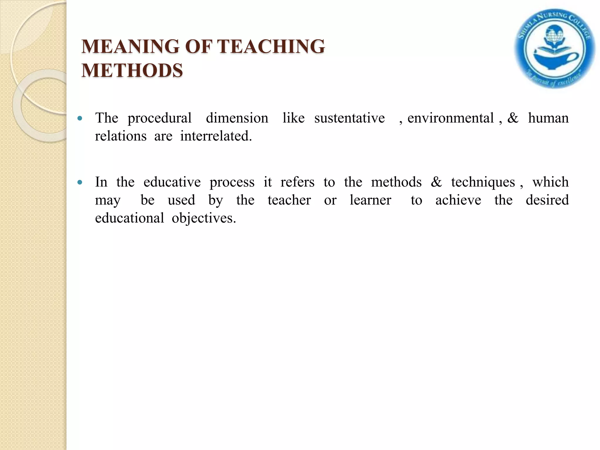 Method of teaching | PPTX