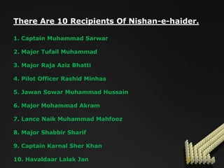 Nishan e haider | PPTX