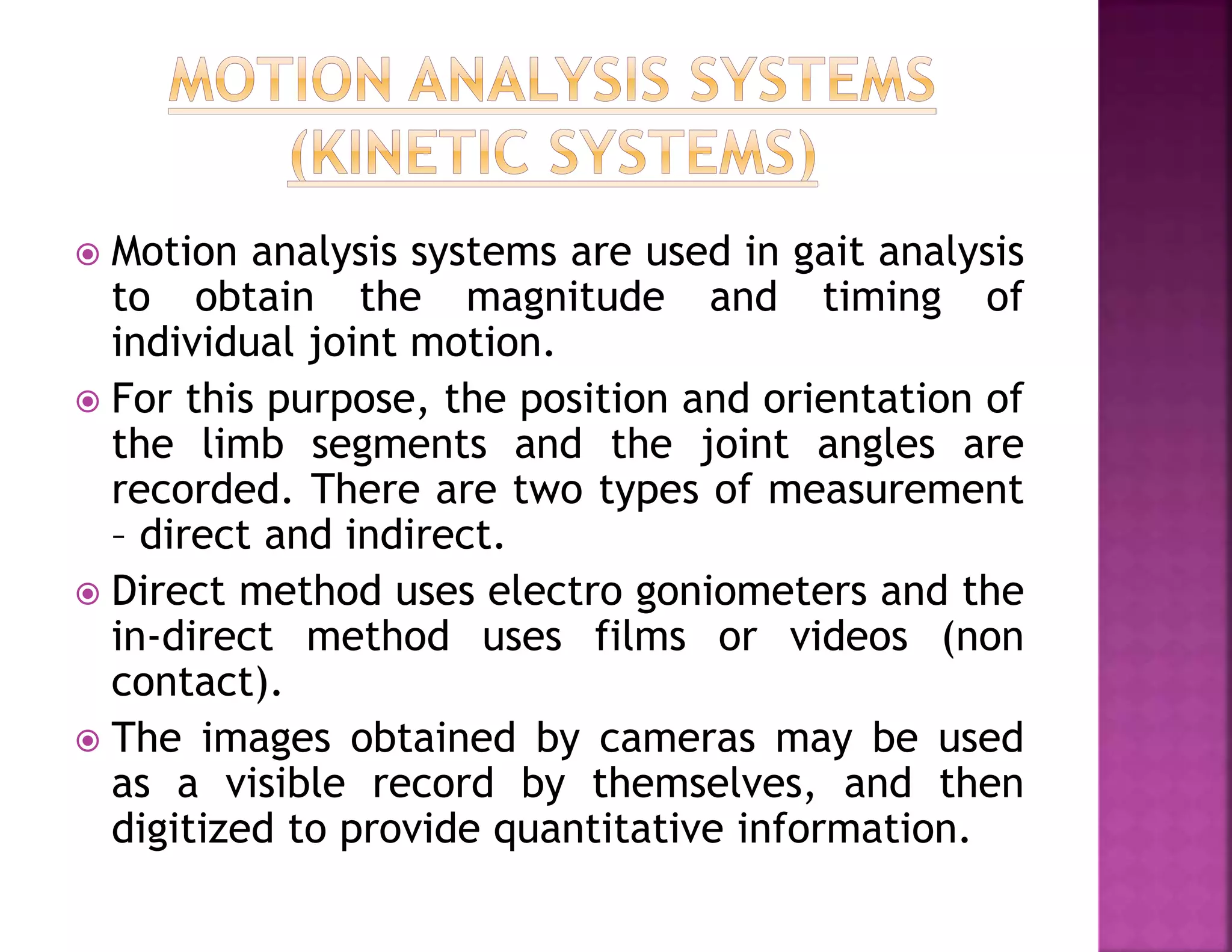 Gait Analysis in Biomechanics | PPTX