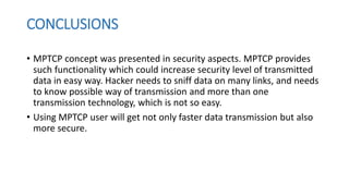 Multipath TCP as Security Solution | PPTX