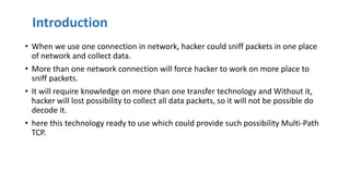 Multipath TCP as Security Solution | PPTX