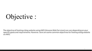 cloud blog webiste using aws hosting ppt | PPT