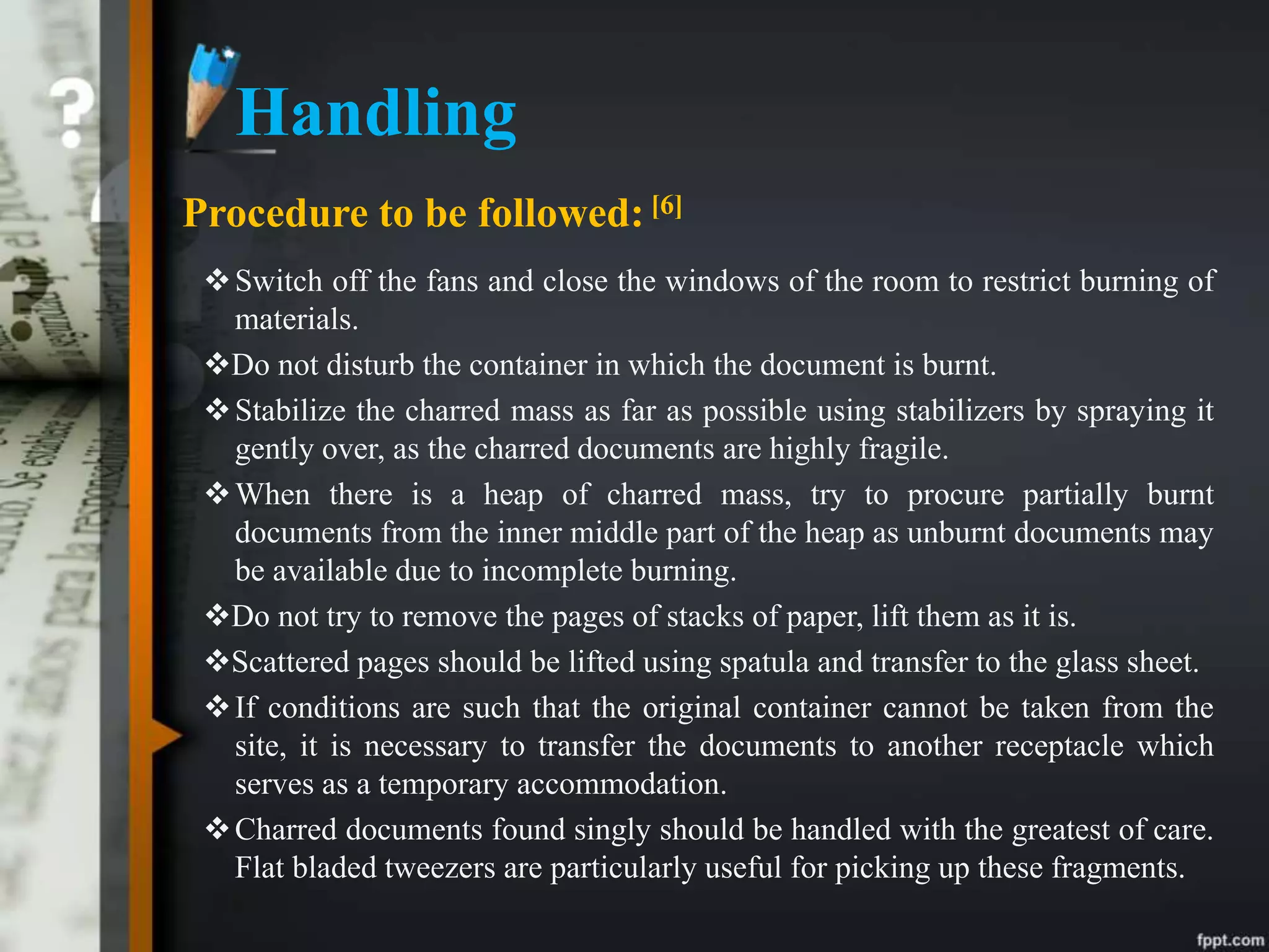 Charred documents | PPTX