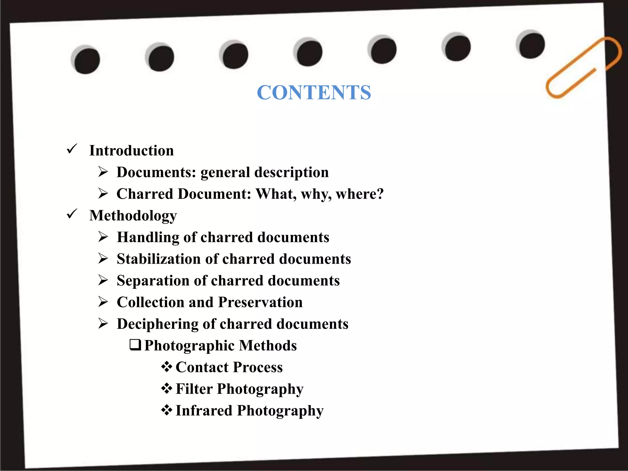 Charred documents | PPTX