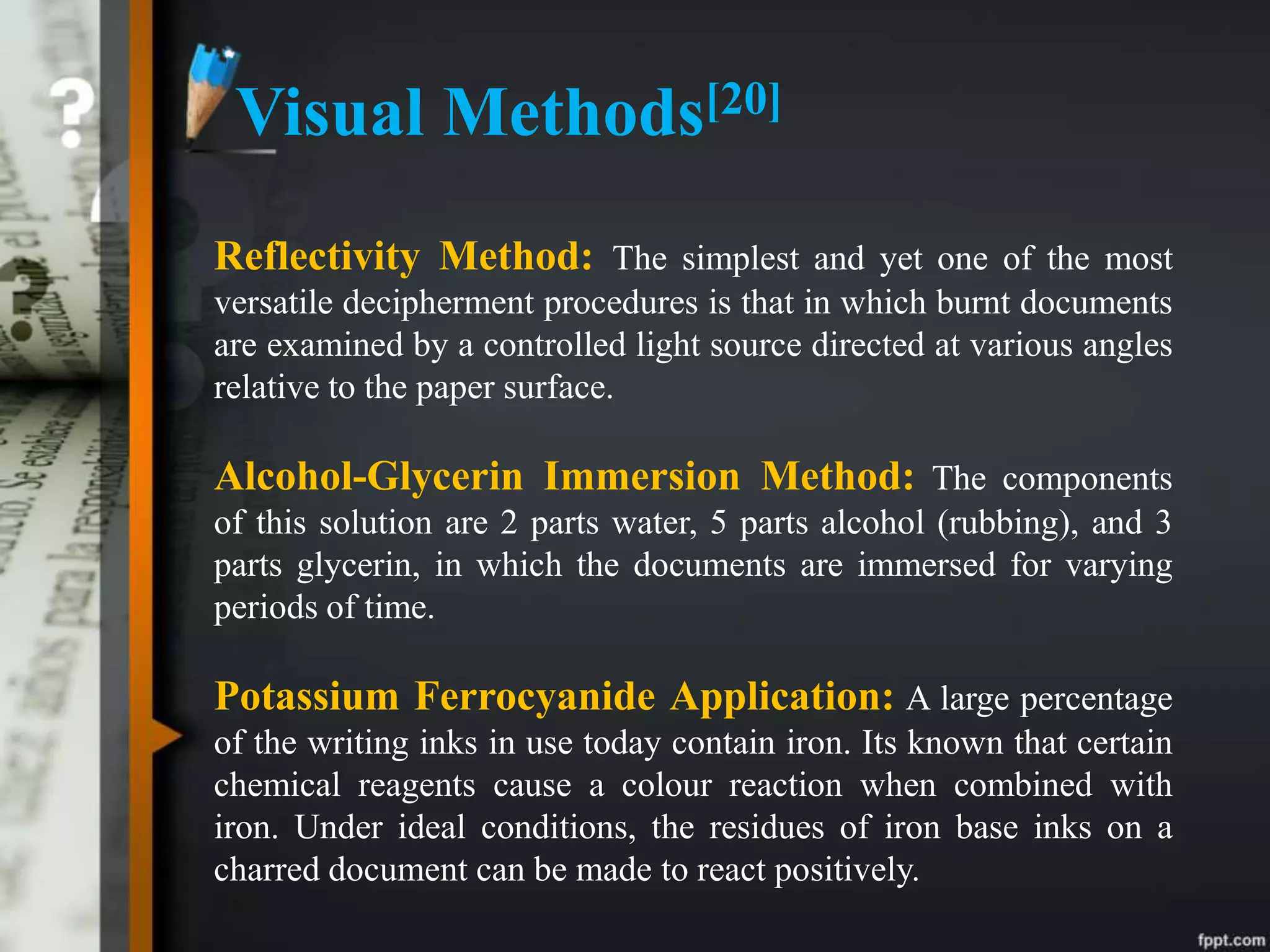 Charred documents | PPTX
