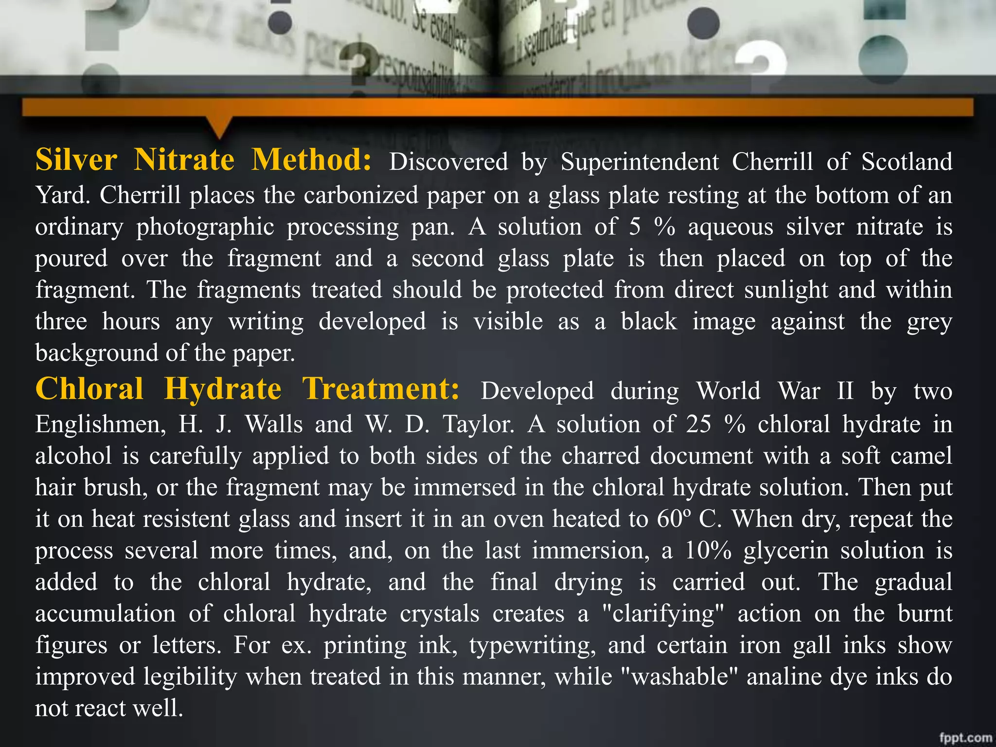 Charred documents | PPTX