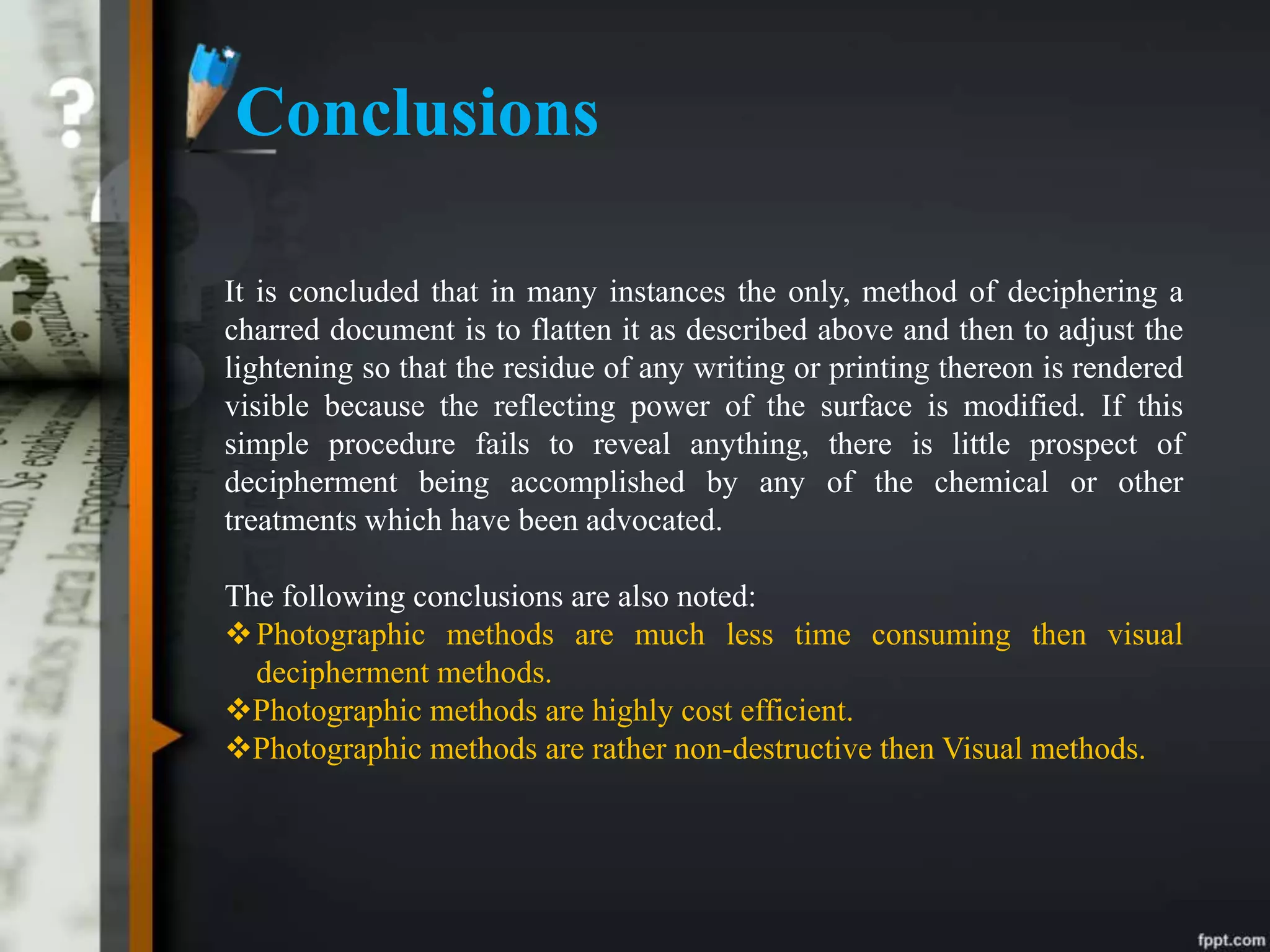 Charred documents | PPTX