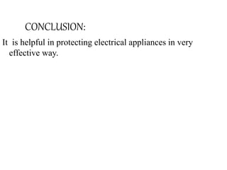 Presentation on Over-/under-voltage protection of electrical appliance ...