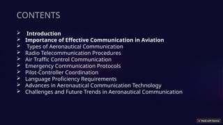 AERONATICAL COMMUNICATION. DEFINITION,APPLICATION | PPT