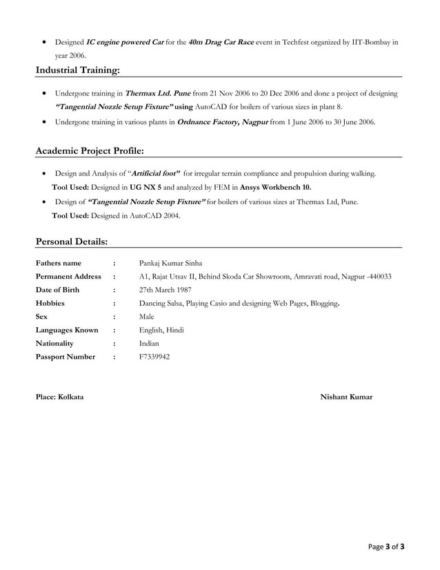 Nishant Kumar Resume | DOC