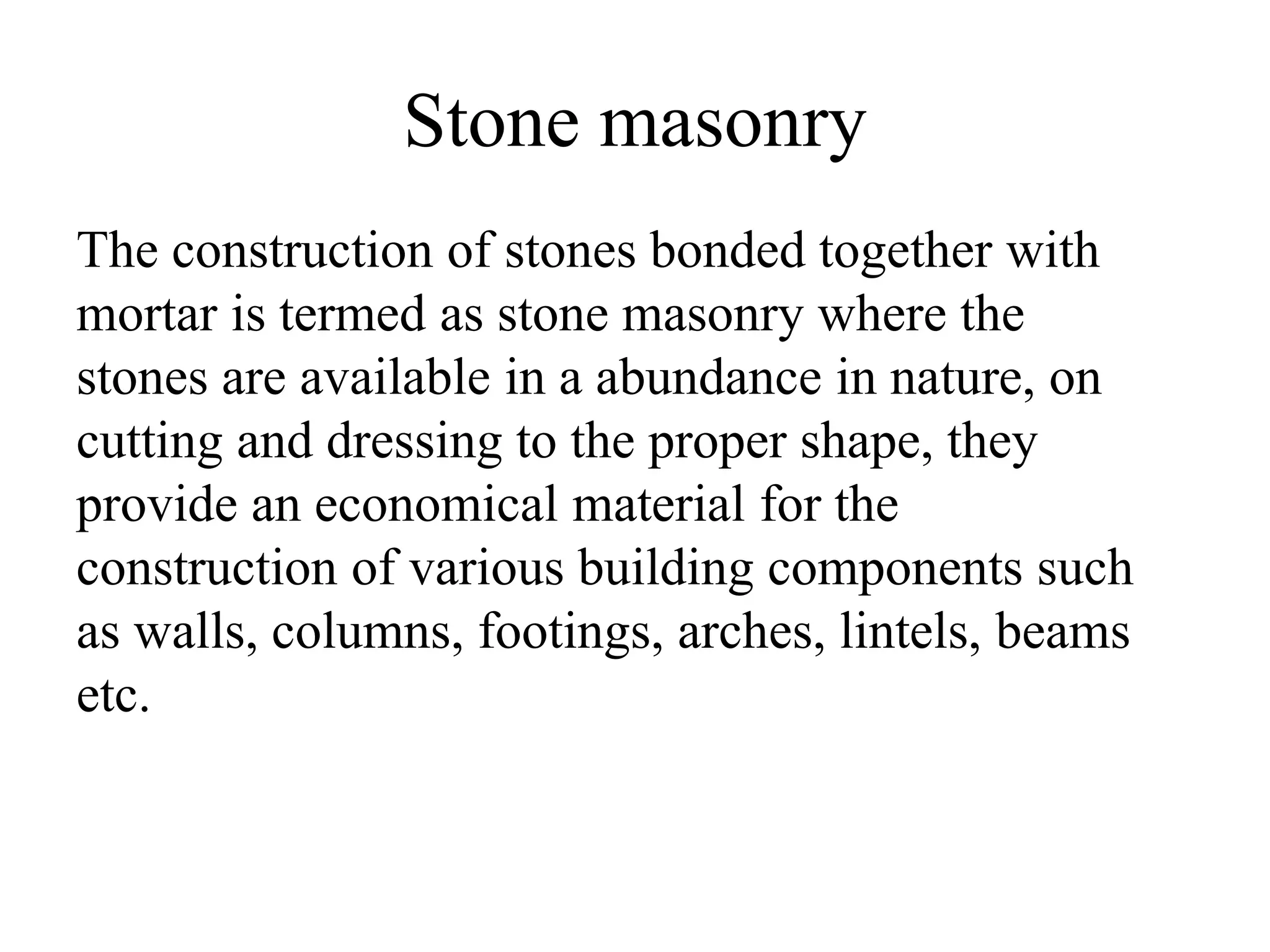 Nishant Parekh MRS repair of stone masonry PPT | PPTX