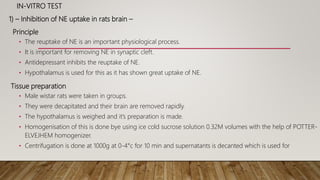 Screening of antidepressant | PPTX