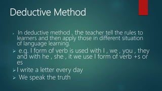 Inductive & deductive method ppt | PPTX