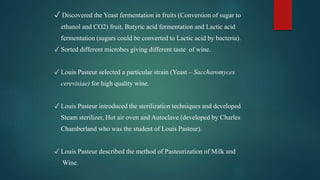 Contributions of louis Pasteur | PPTX