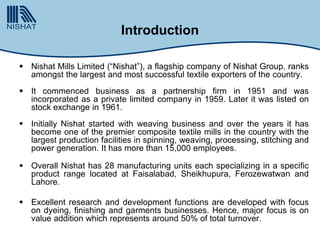 Nishat mills limited presenation 24 03-2011 | PDF