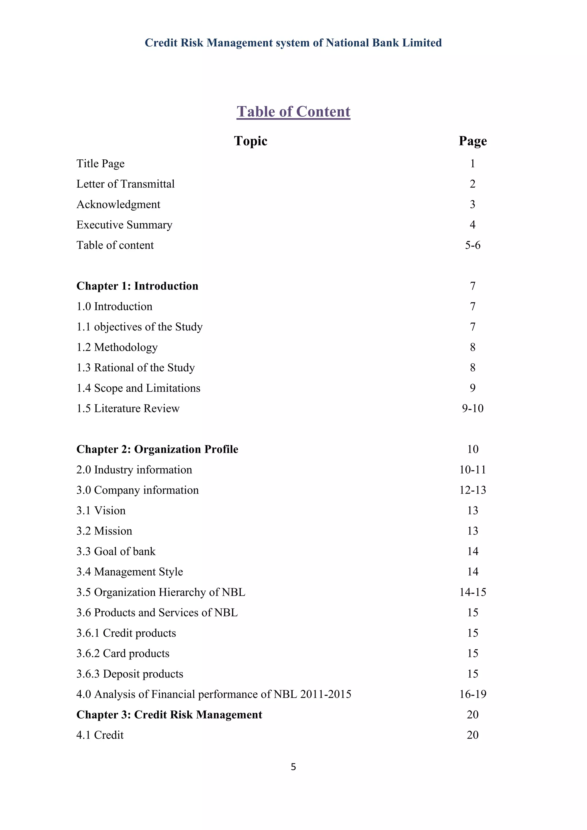 Report on Credit risk management | PDF