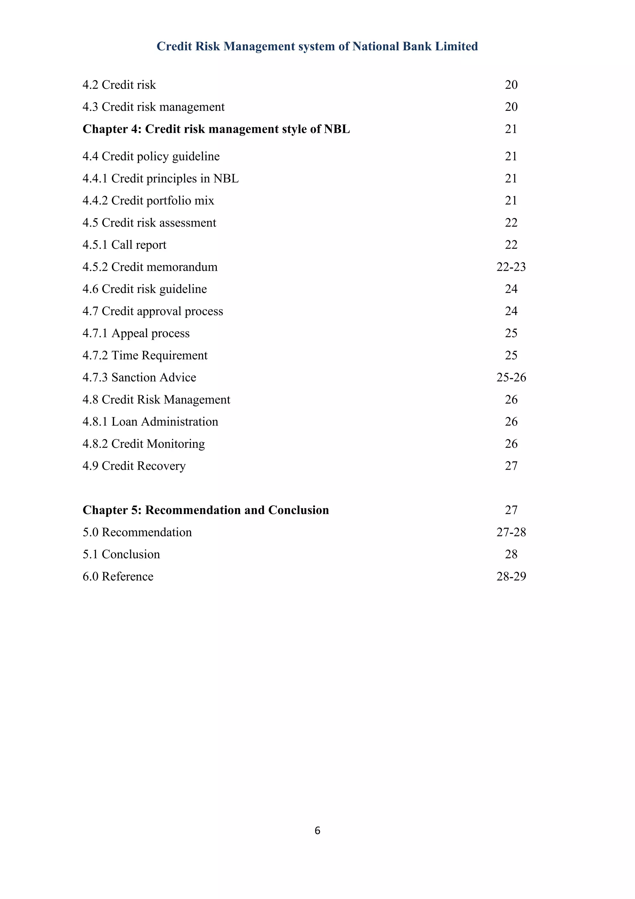 Report on Credit risk management | PDF