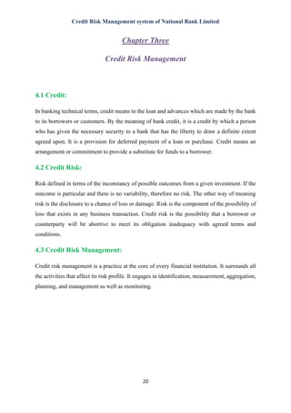 Report on Credit risk management | PDF