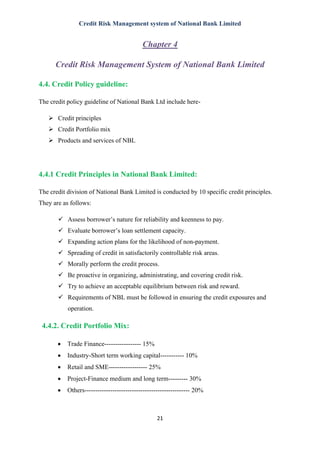 Report on Credit risk management | PDF
