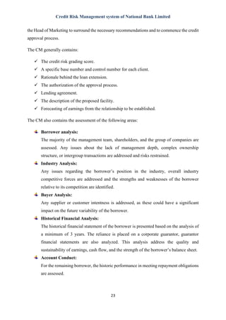 Report on Credit risk management | PDF