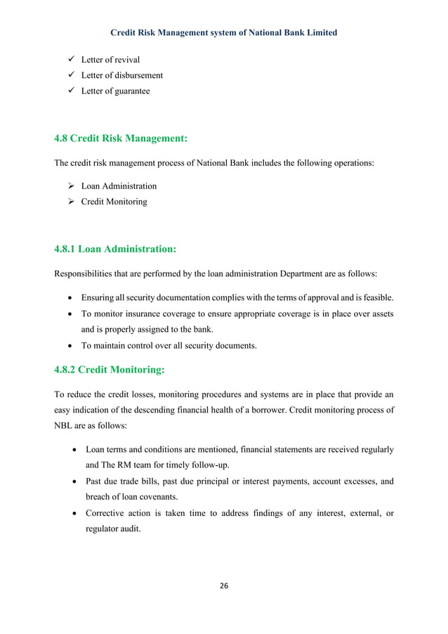 Report on Credit risk management | PDF