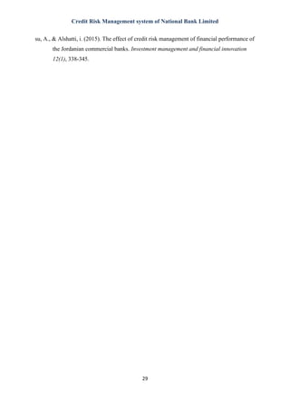 Report on Credit risk management | PDF