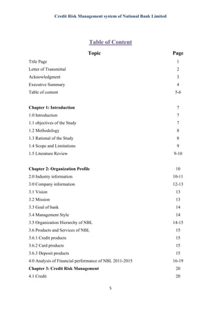Report on Credit risk management | PDF