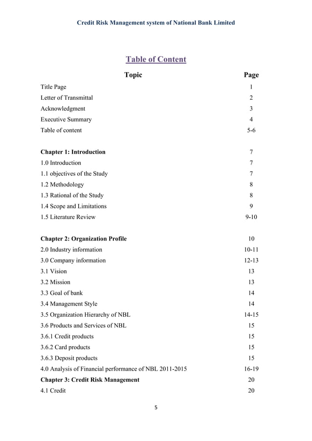 Report on Credit risk management | PDF