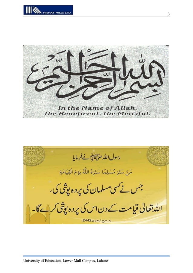 Business Project Report on Nishat Textile Mills Pakistan | PDF