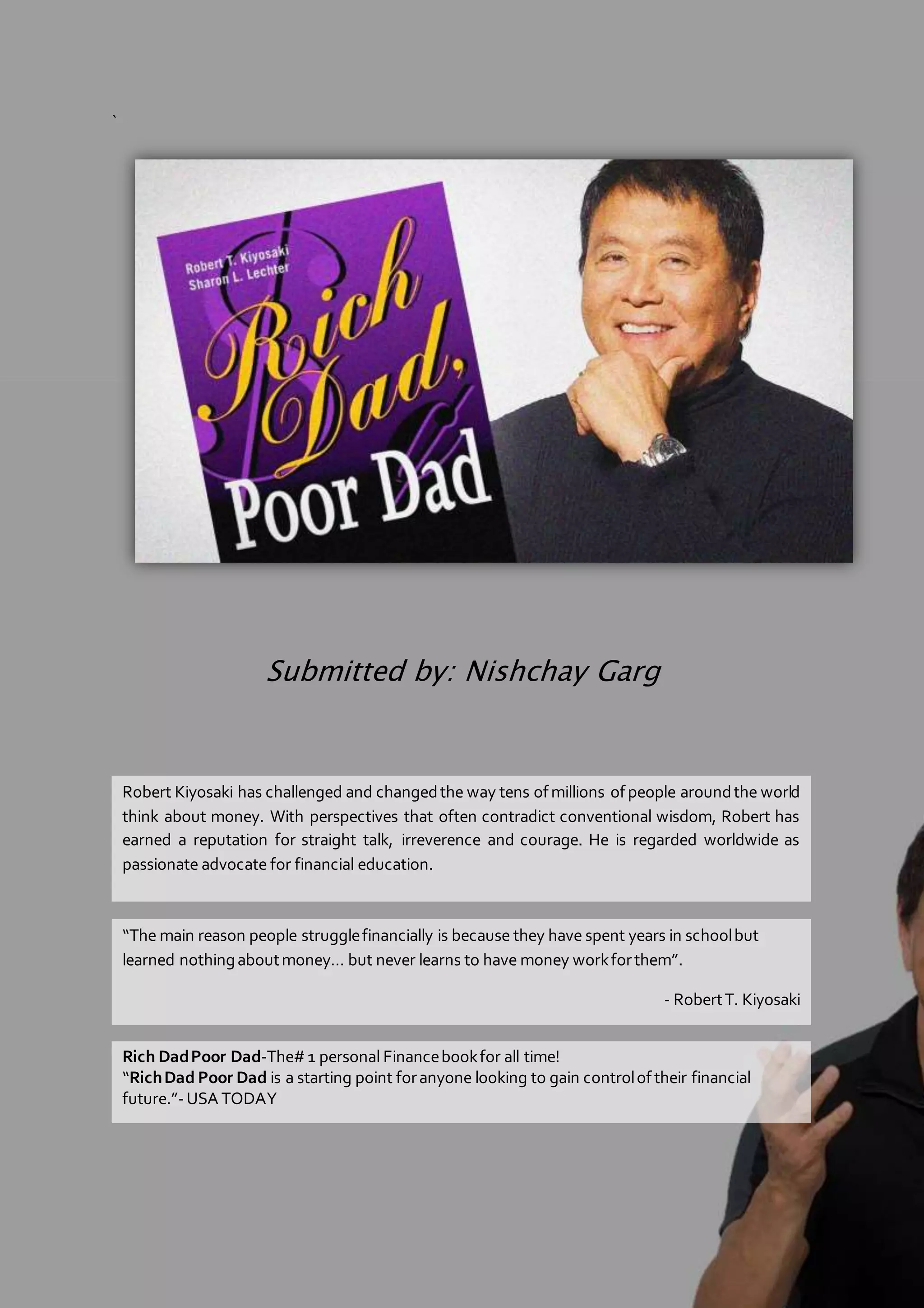 Rich Dad Poor Dad, Robert Kiyosaki - Executive Summary | PDF