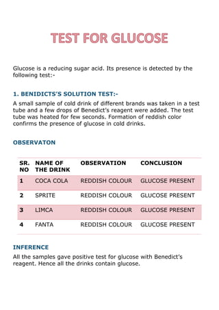QUALITATIVE ANALYSIS OF DIFFERENT BRANDS OF COLD DRINKS AVAILABLE IN ...
