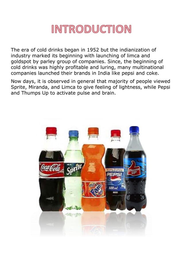 QUALITATIVE ANALYSIS OF DIFFERENT BRANDS OF COLD DRINKS AVAILABLE IN ...