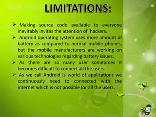 android technology presentation | PPTX