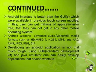 android technology presentation | PPTX