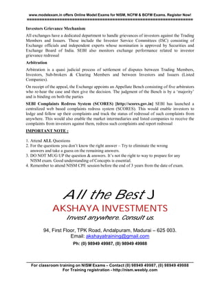 NISM Equity Derivatives Study Material | PDF