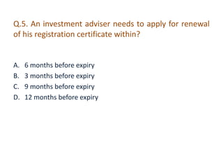 Nism investment adviser level 1- model question paper | PPTX