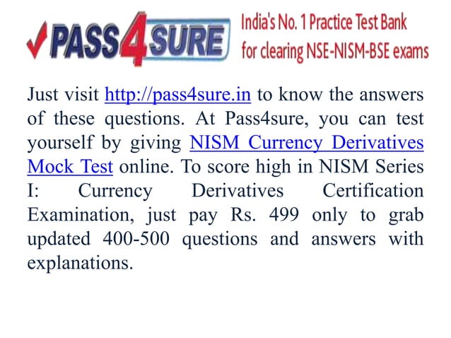 NISM Currency Derivatives Model Question Paper | PPTX | Stocks and ...