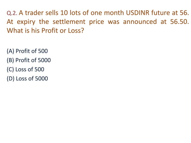 NISM Currency Derivatives Model Question Paper | PPTX | Stocks and ...