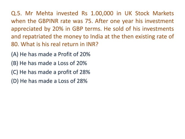 NISM Currency Derivatives Model Question Paper | PPTX | Stocks and ...