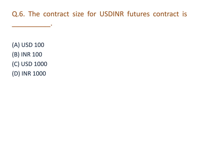 NISM Currency Derivatives Model Question Paper | PPTX | Stocks and ...